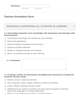 Teacher Feedback Forms - Form Templates | JotForm