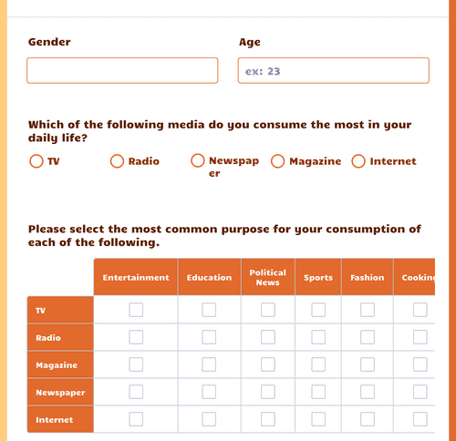 Media Consumption Survey Form Template | Jotform