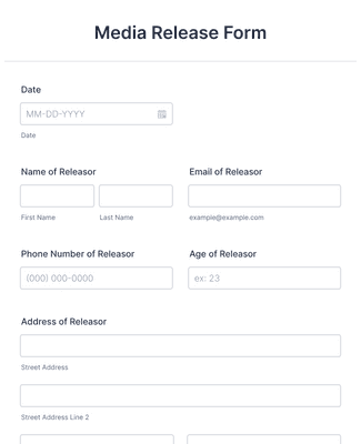 Media Release Form Template | Jotform