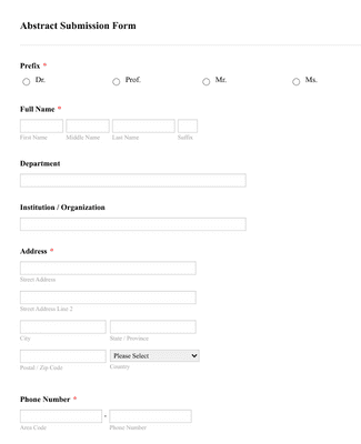 Medical Abstract Submission Form Template | Jotform