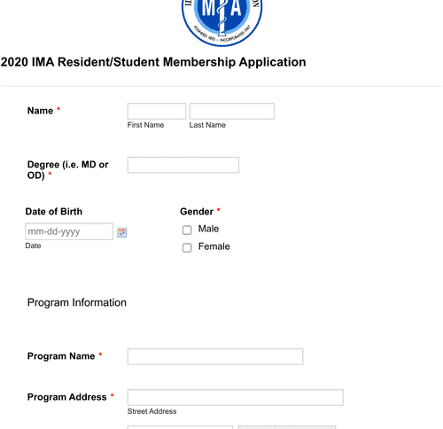 Medical Association Membership Application Form Template | Jotform