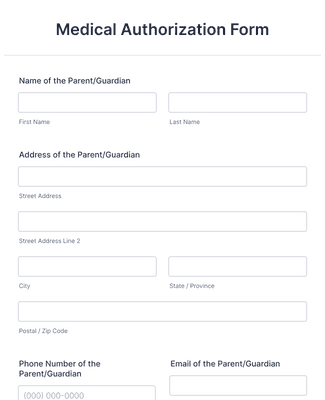 Medical Authorization Form Template | Jotform