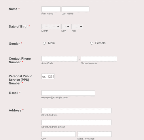 Medical Card Application Form Template | Jotform
