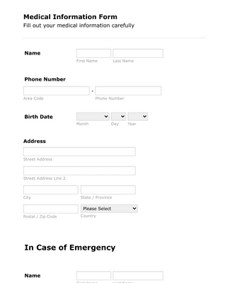 Medical Employment Information Form Template | Jotform