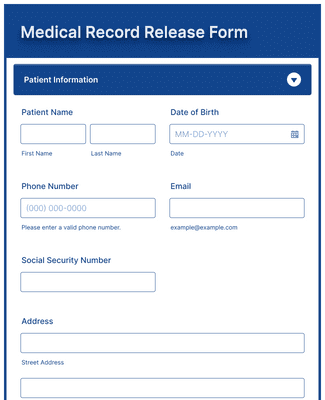 Medical Record Release Form Template | Jotform