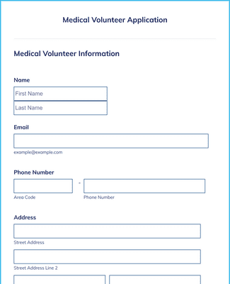 Generic Volunteer Application Form Template | Jotform
