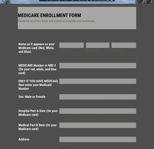 MEDICARE ENROLLMENT Form Template | Jotform