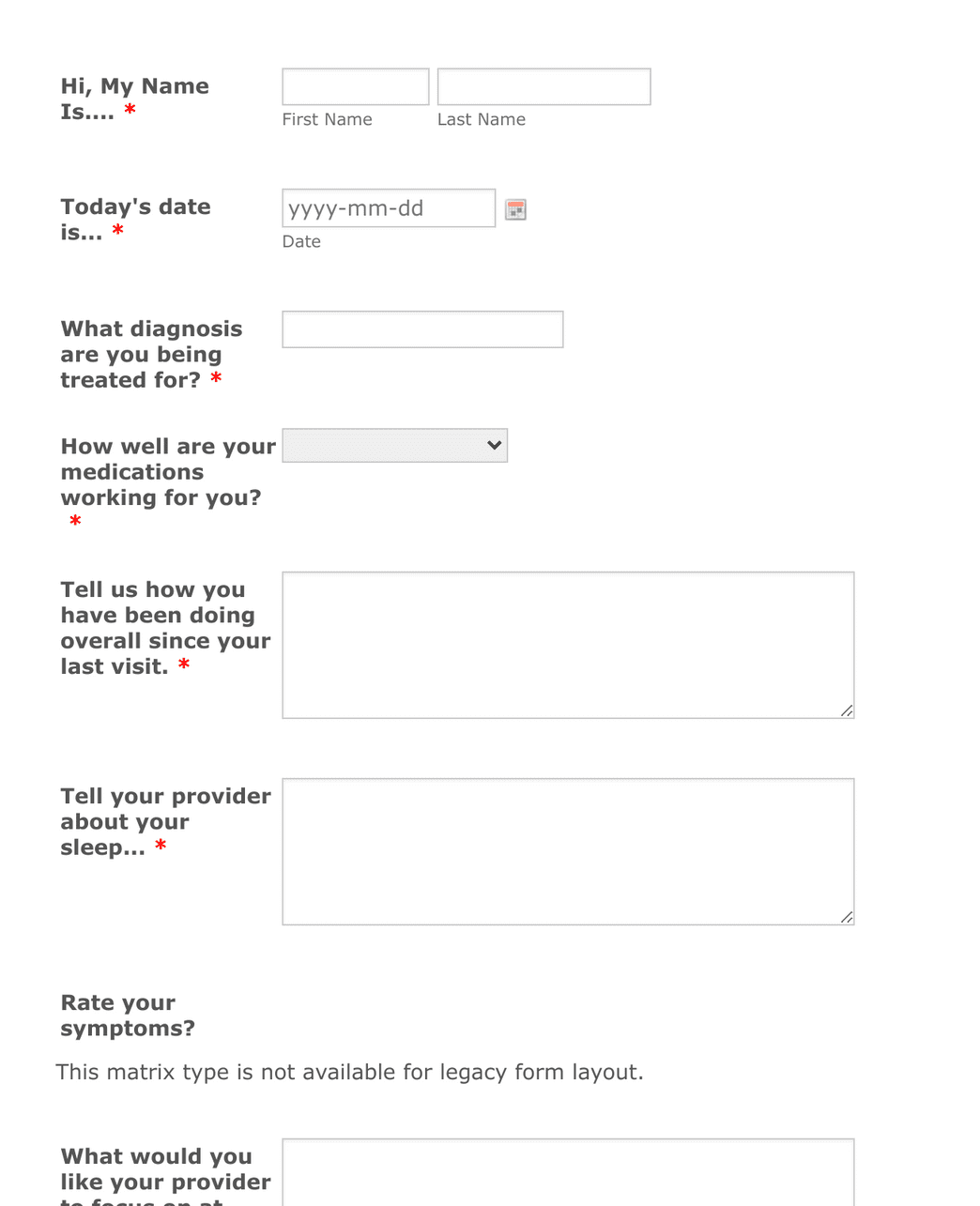 Medication Management Questionnaire Form Template | Jotform