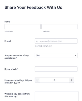 Meeting Feedback Form Template | Jotform
