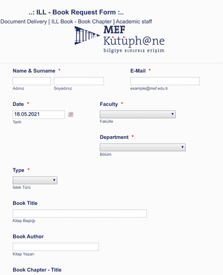MEF ILL - Book Request Form Template | Jotform