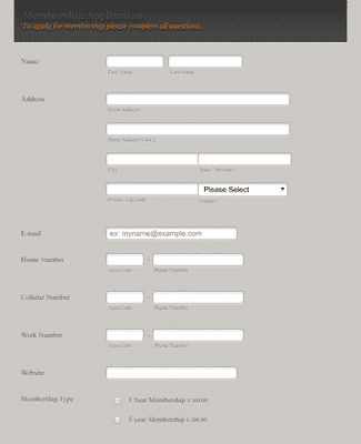 Membership Application Form Template | Jotform