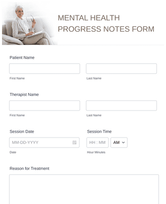 Mental Health Progress Notes Form Template | Jotform