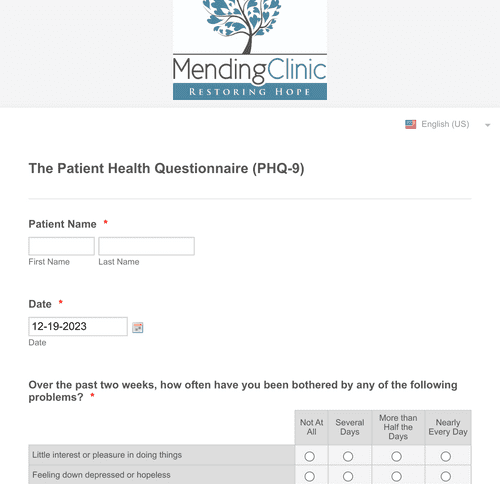 Mental Health Questionnaire Form Template | Jotform