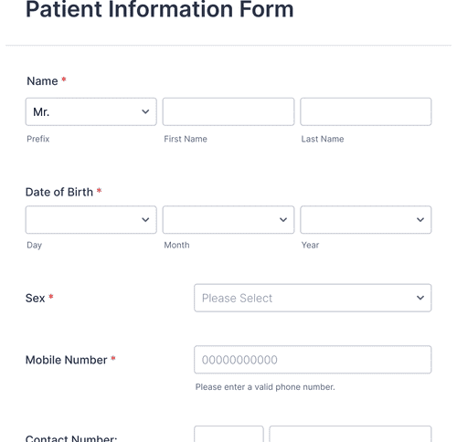 MFP New Patient Enrollment Form Template | Jotform