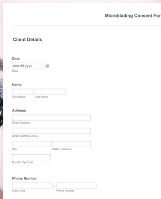 Microblading Consent Form Template | Jotform