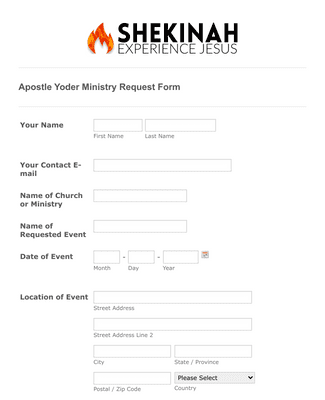 Ministry Request Form Template | Jotform