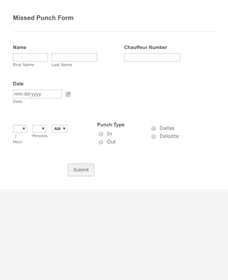 Missed Punch Form Template | JotForm