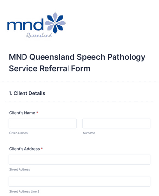 MND SP Referral Form Template | Jotform