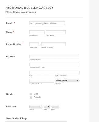 Model Application Form Template | JotForm
