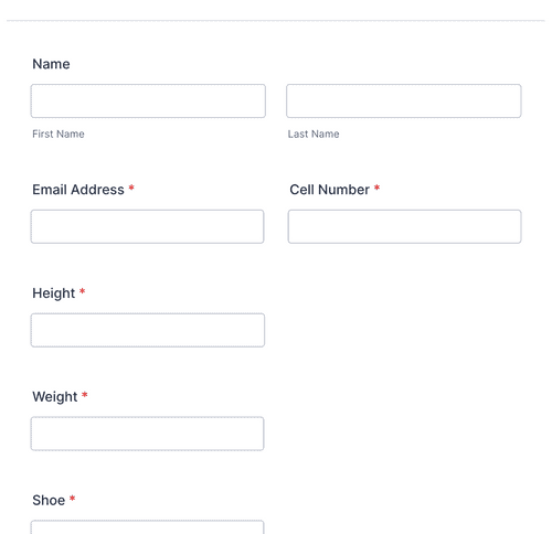 Model Casting Form Template | Jotform