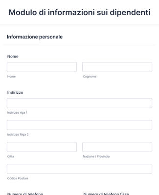 MODULO PER CASTING Template Modulo | Jotform