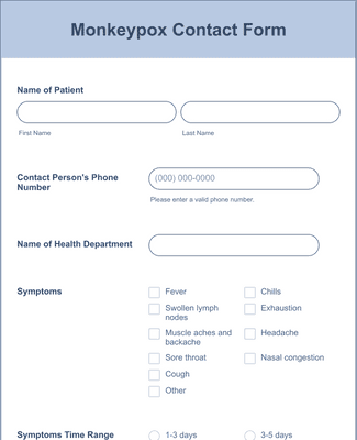 Monkeypox Contact Form Template | Jotform