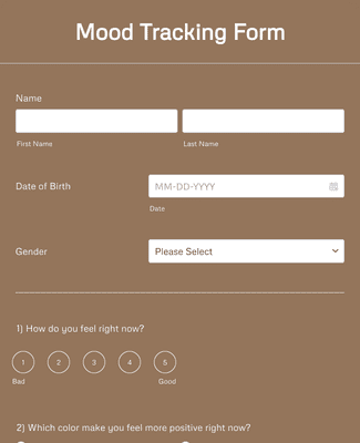 Mood Tracking Form Template | Jotform