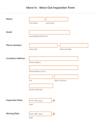 Move In - Move Out Inspection Form Template | Jotform