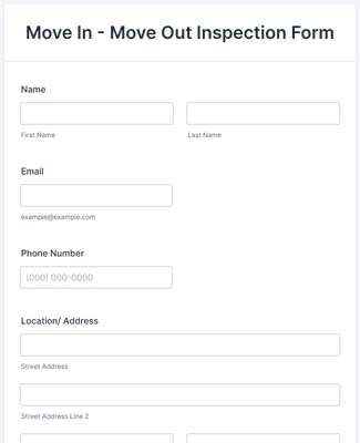 Move In - Move Out Inspection Form Template | Jotform