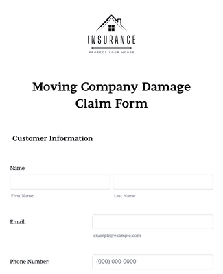 Moving Company Damage Claim Form Template | Jotform