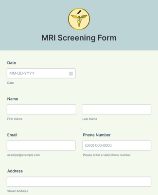 MRI Screening Form Template | Jotform