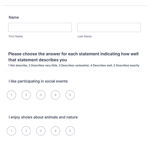 Multiple Intelligence Survey Form Template | Jotform