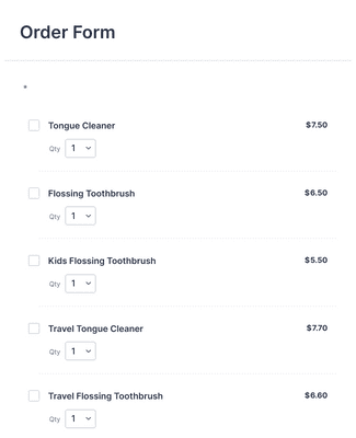 Product Order Form with Multiple Products Form Template | Jotform