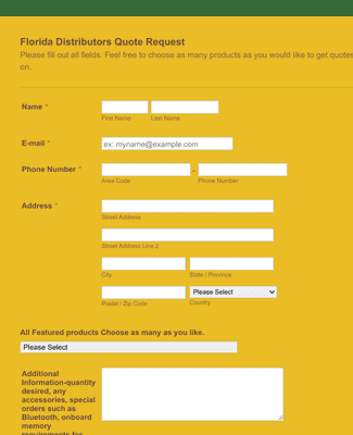 Multiple Selection Product Quote Request Form Template | Jotform