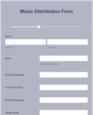 Music Distribution Form Template | Jotform