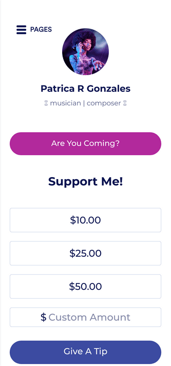 Musicians Tip App Template | Jotform