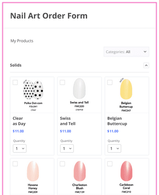 Nail Art Order Form Template | Jotform