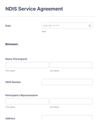 NDIS Service Agreement Form Template | Jotform
