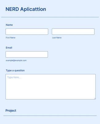NERD Aplicattion Form Template | Jotform