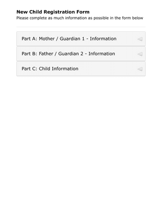 New Child Registration Form Template | Jotform