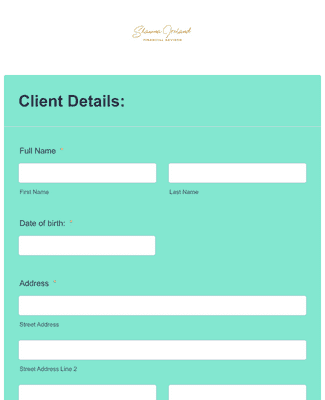 New finance client Form Template | Jotform