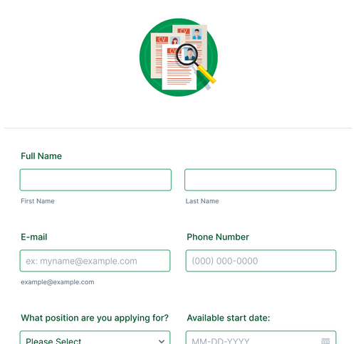 New Job Application Form Template | Jotform