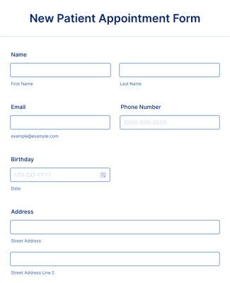 New Patient Appointment Form Template | Jotform