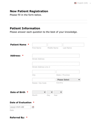 New Pediatric Patient Registration Form Template | Jotform