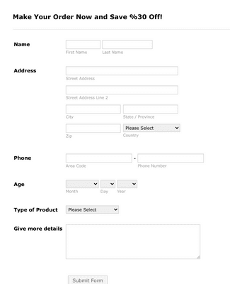 New Product Order Form Template | Jotform