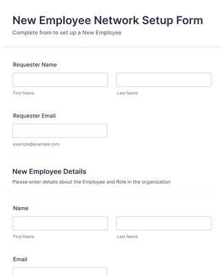 New Starter Request Form Template | Jotform