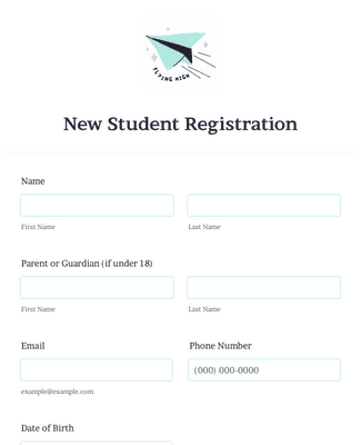New Student Form Template | Jotform