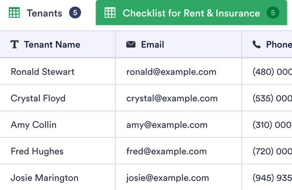 New Tenant Checklist Template | JotForm Tables