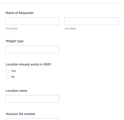New Widget Request Form Template | Jotform