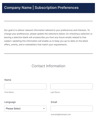 Newsletter Subscription Management Form Template | Jotform